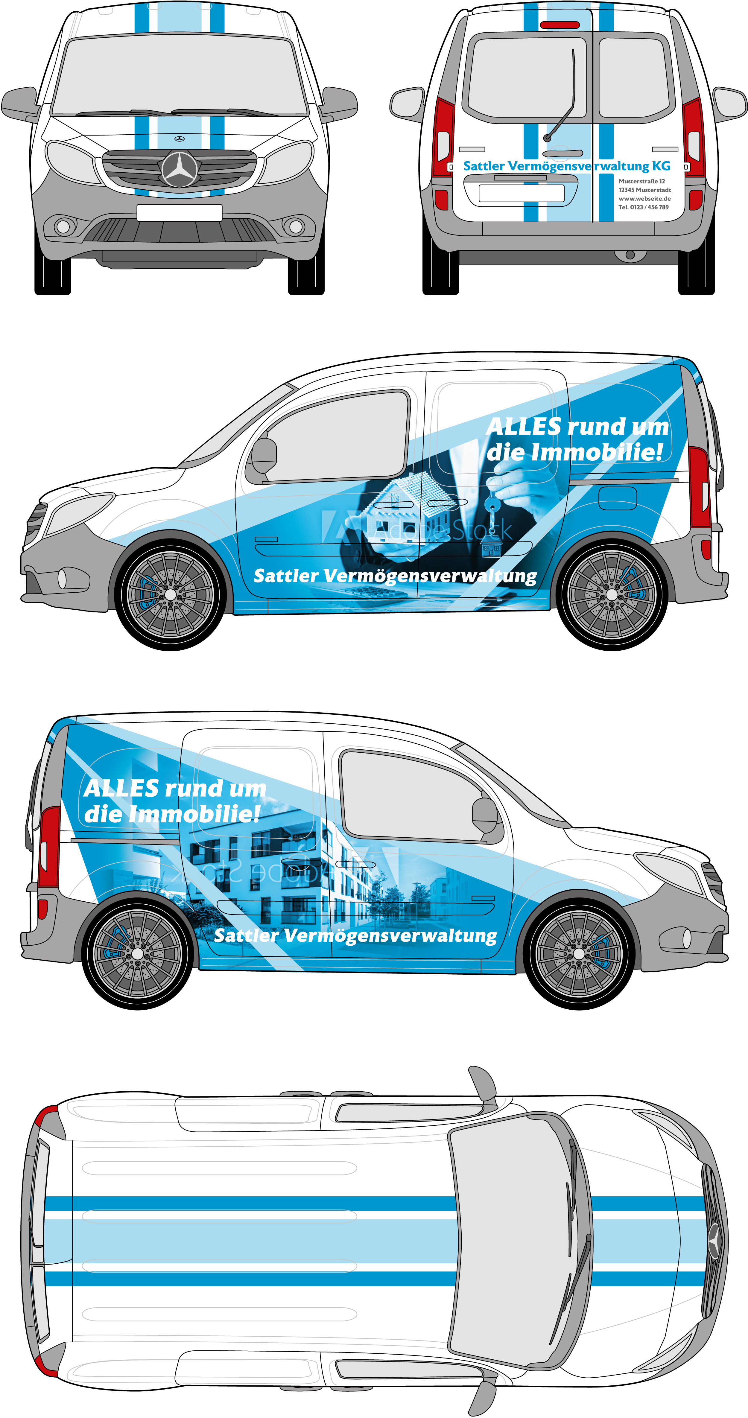 Fahrzeugbeschriftung für Haus- und Vermögensverw.. » Vehicle labelling ...
