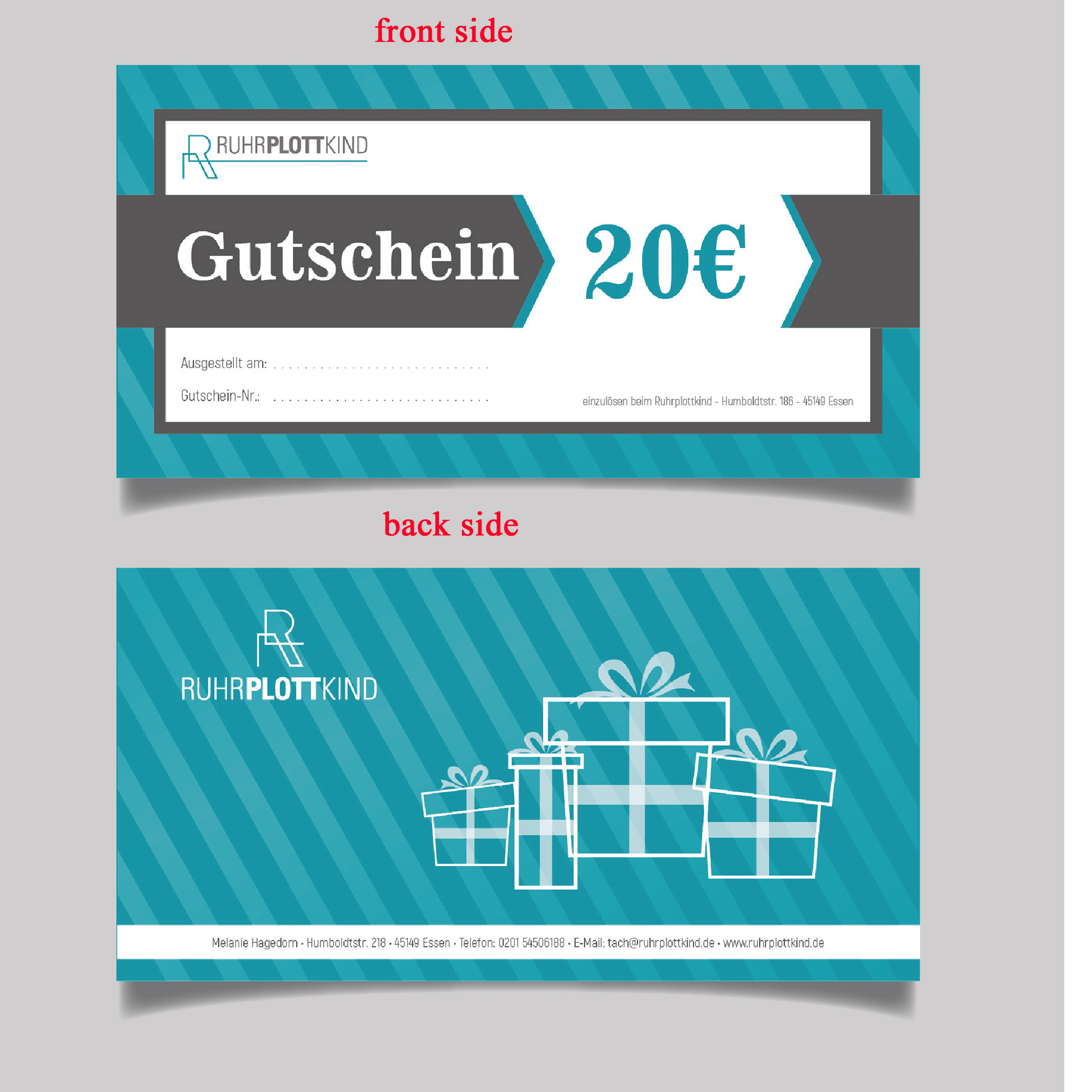 Gutschein-Design für Einzelhandel für Plotterfol.. » Gutschein-Design ...