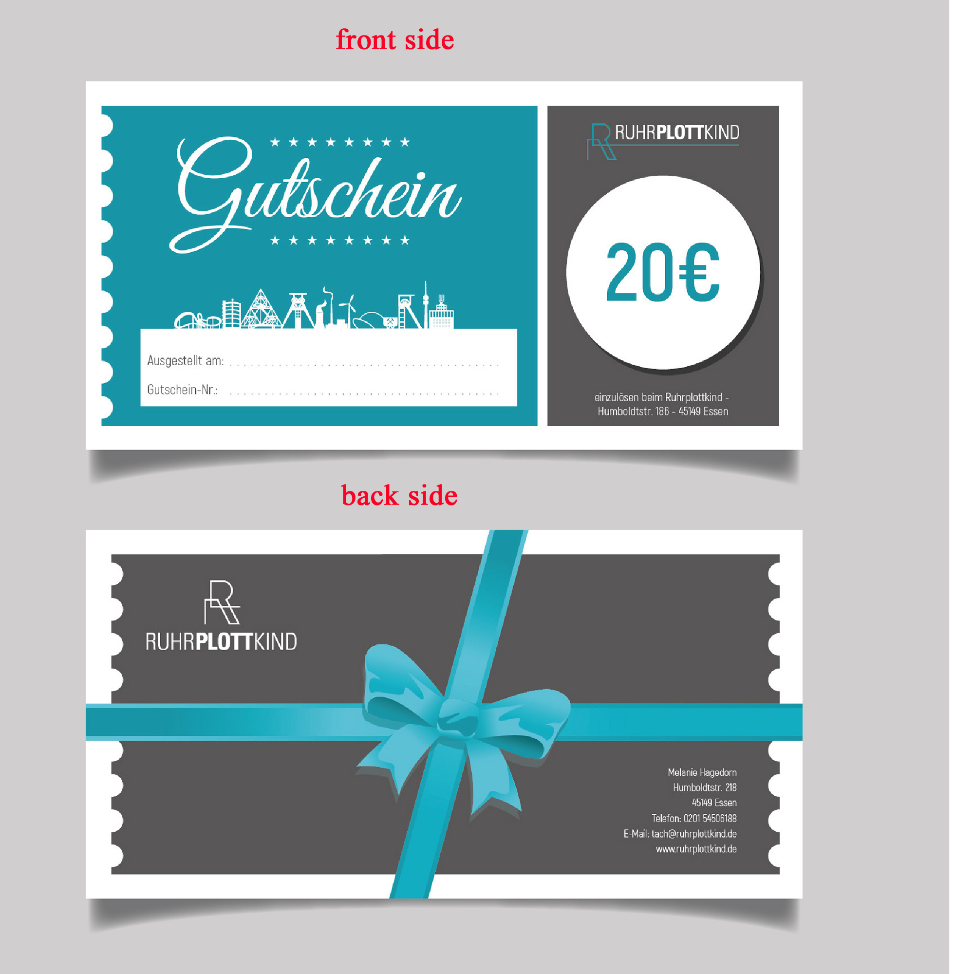 Gutschein-Design für Einzelhandel für Plotterfol.. » Gutschein-Design ...