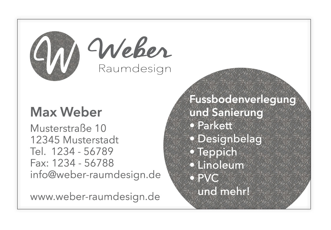 Bodenleger Weber » Logo-Design » designenlassen.de