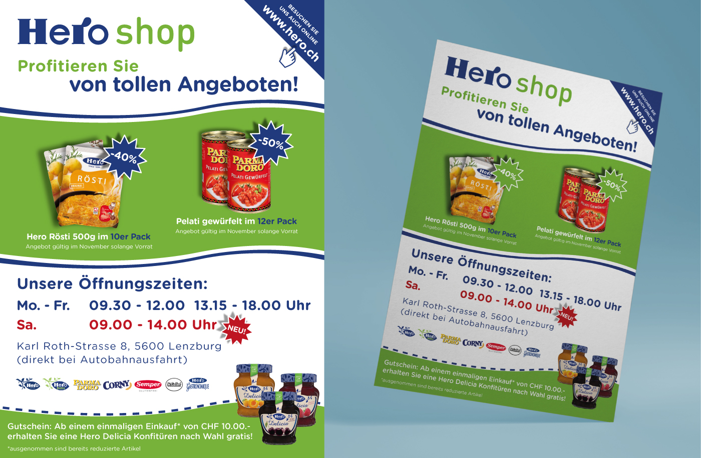 Flyer (A4) für Fabrikladen (Lebensmittel) » Flyer-Design ...