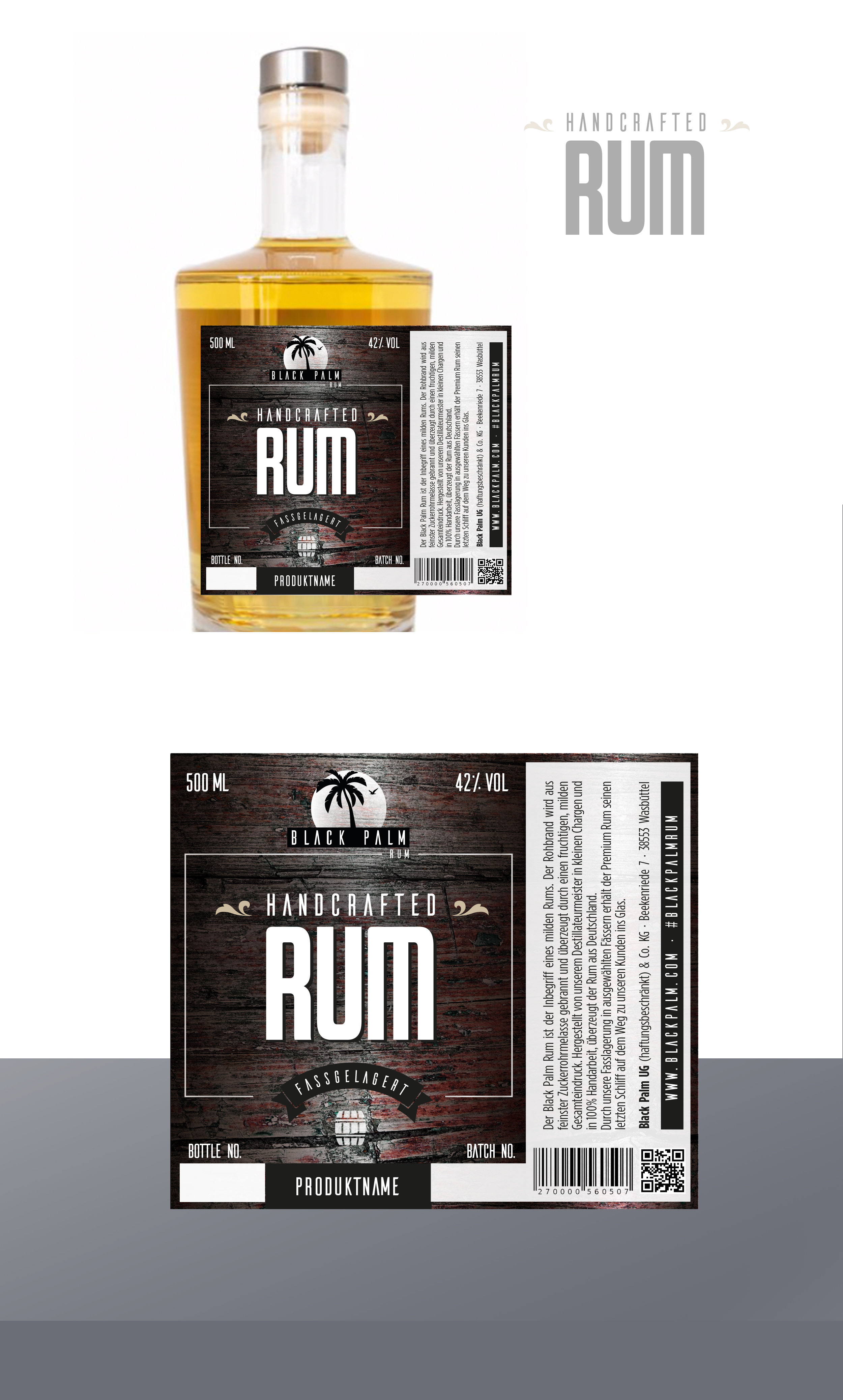 Etiketten-Design für fassgelagerten Rum » Product label » designonclick.com