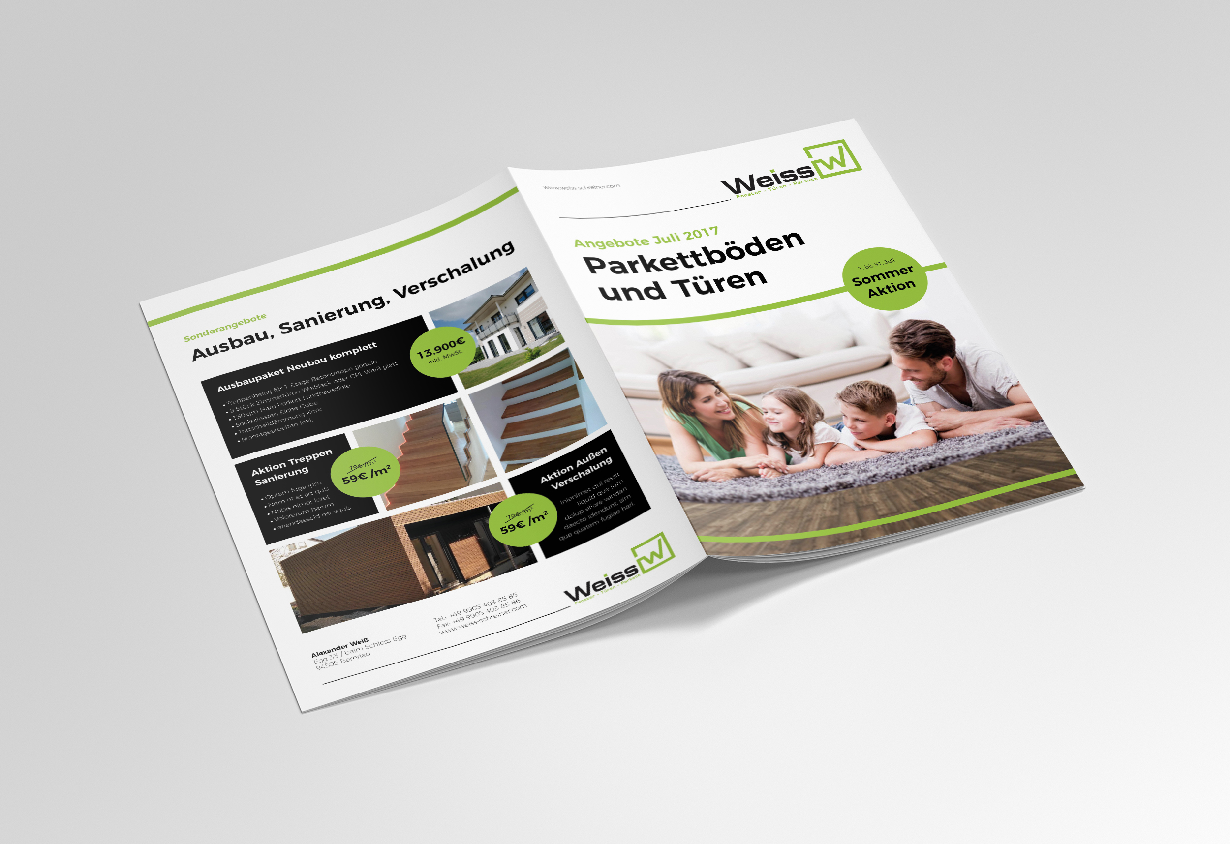 4 Seitiger DIN A4 Flyer für Angebote (DIN A3 gef.. » Broschüre ...