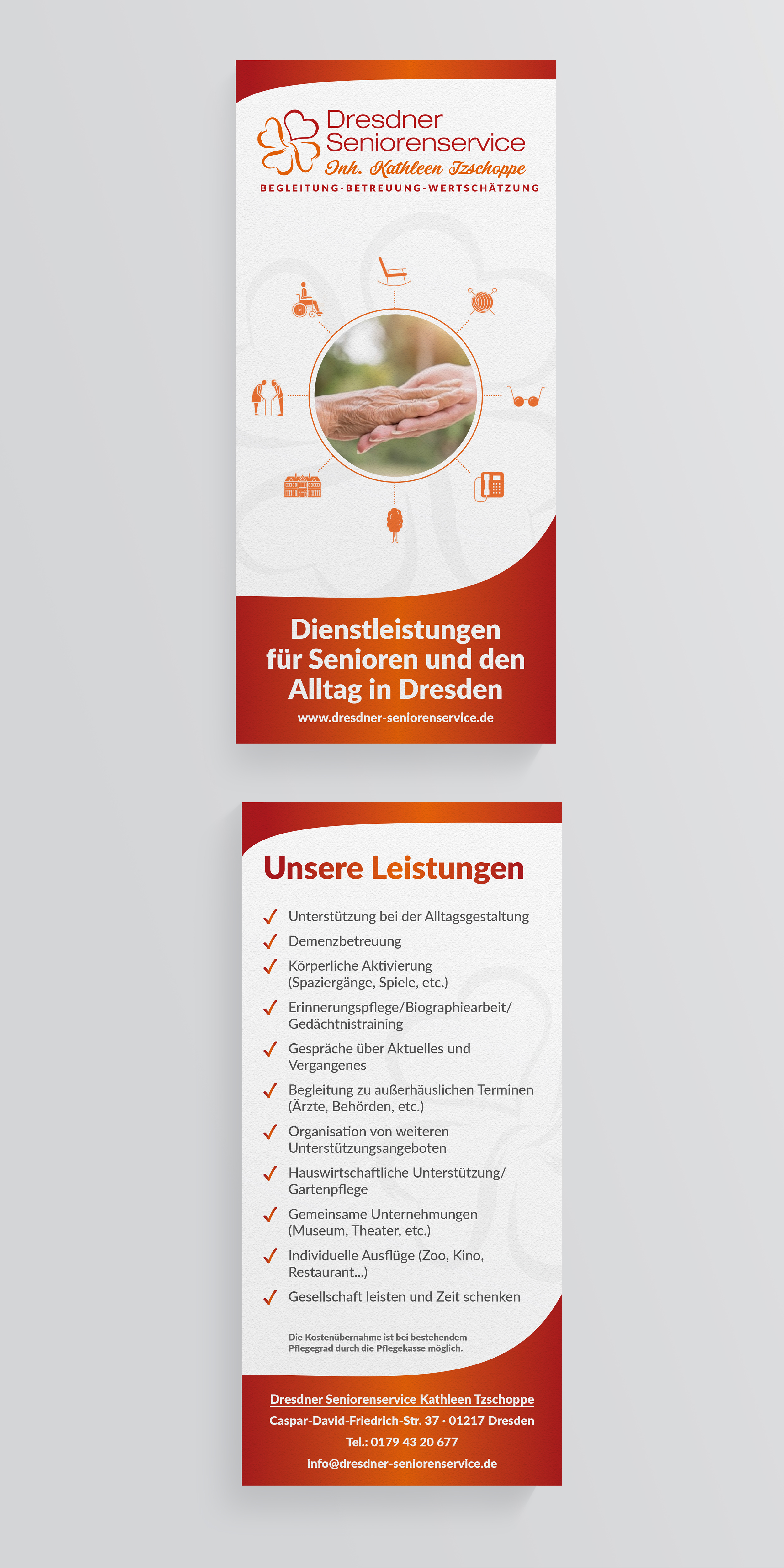 Flyer-Design für Betreuung von pflegebedürftigen.. » Flyer-Design ...