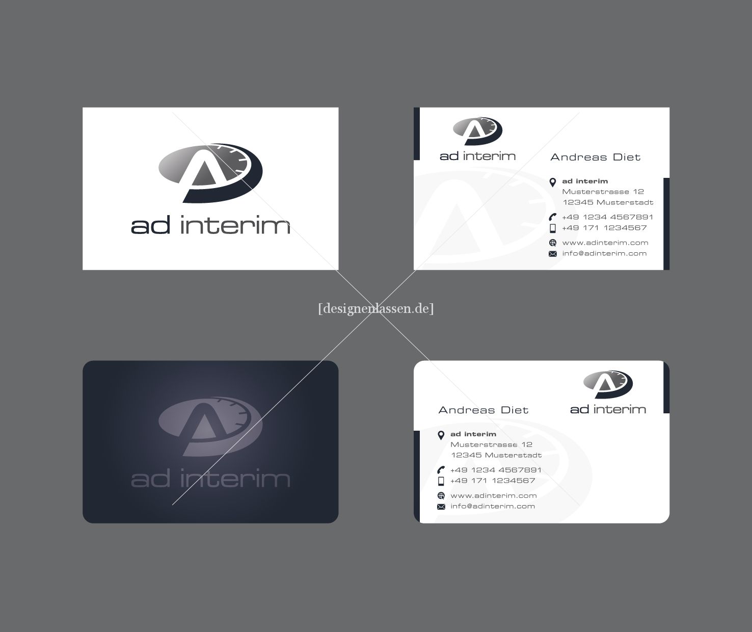 ad interim » Visitenkarten-Design » designenlassen.de