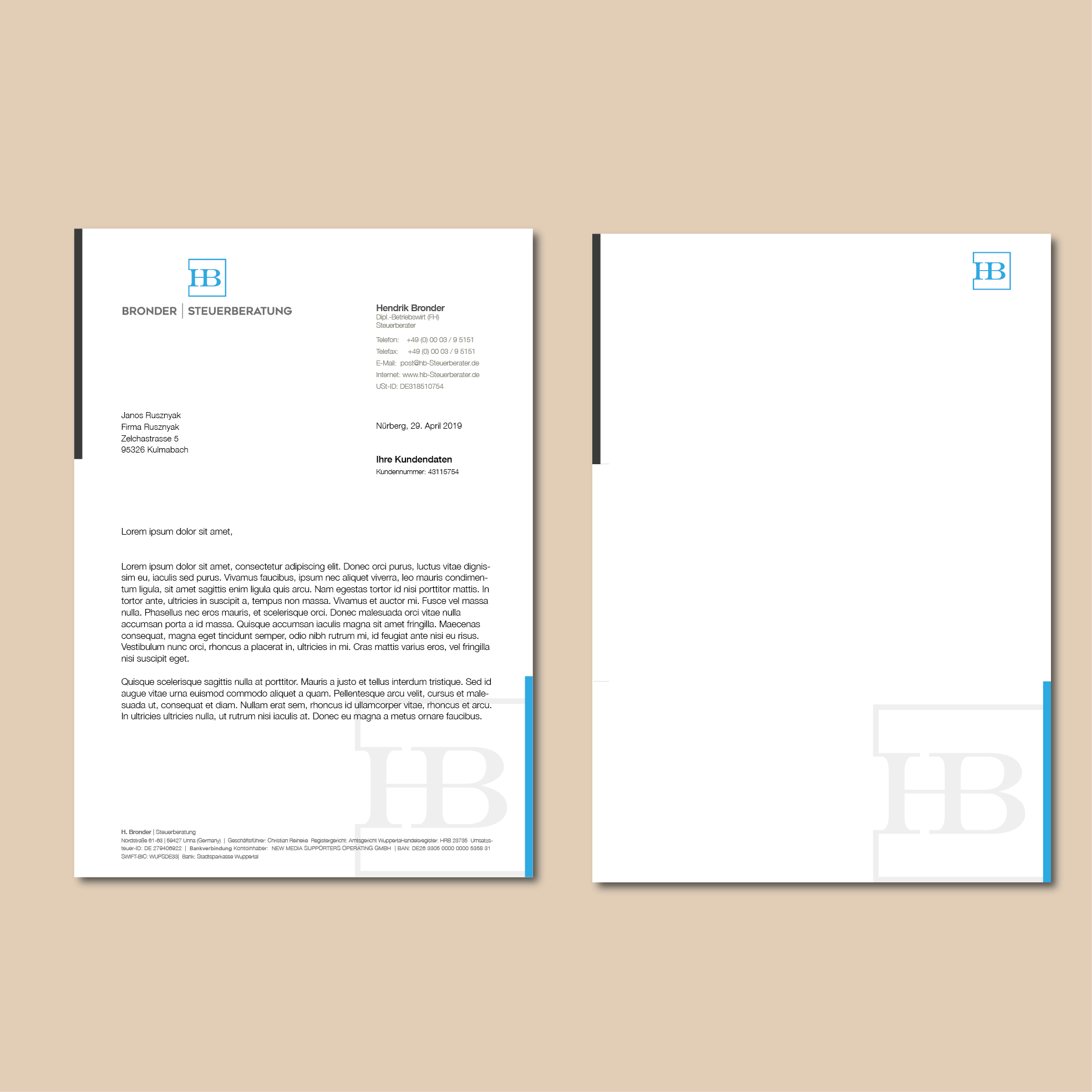 Modernes Briefpapier für Steuerberater » Geschäftspapiere ...