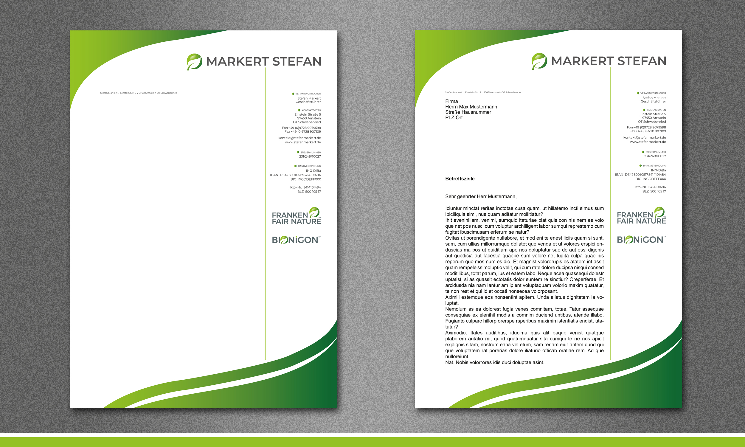 Briefpapier für Betrieb aus der Landwirtschaft » Geschäftspapiere ...