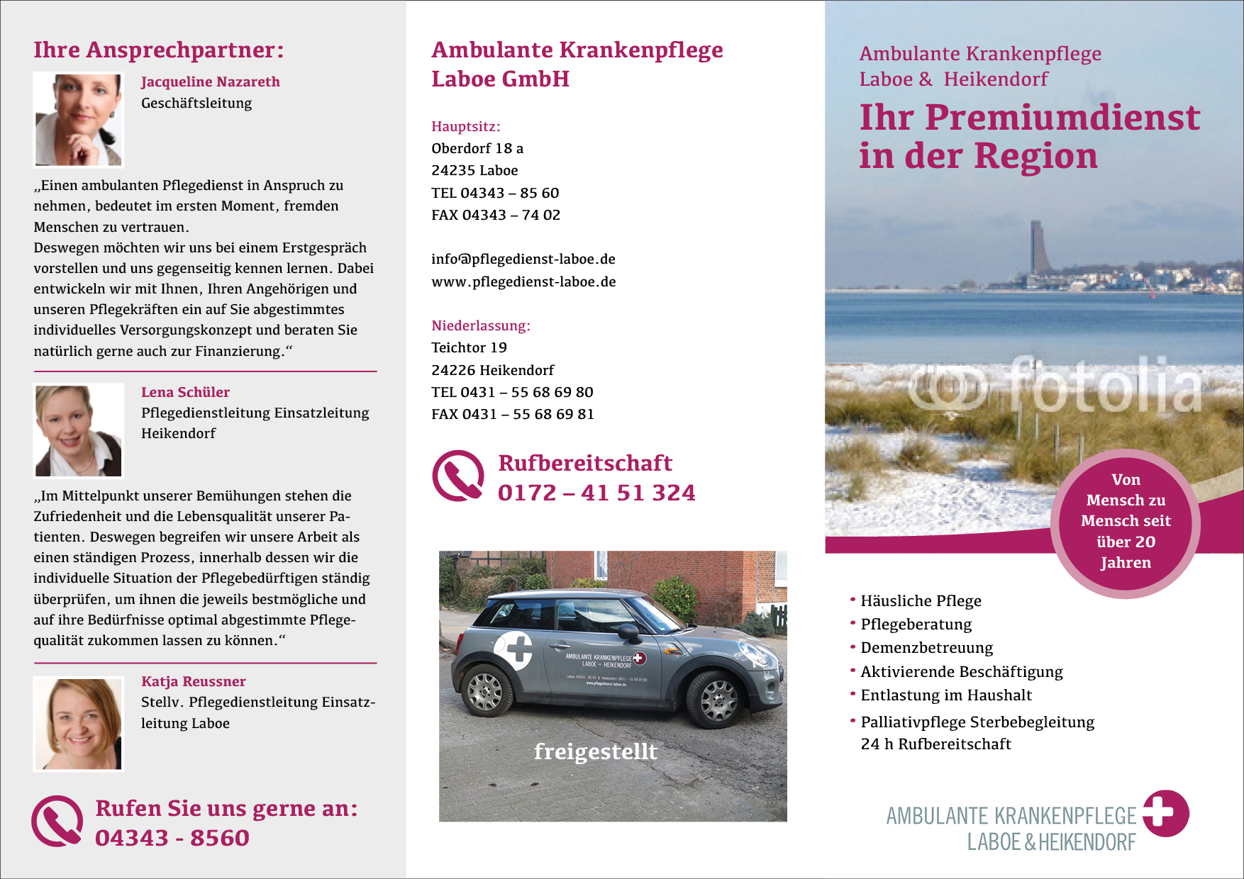 Pflegedienst sucht Flyerdesign » Flyer-Design » designenlassen.de