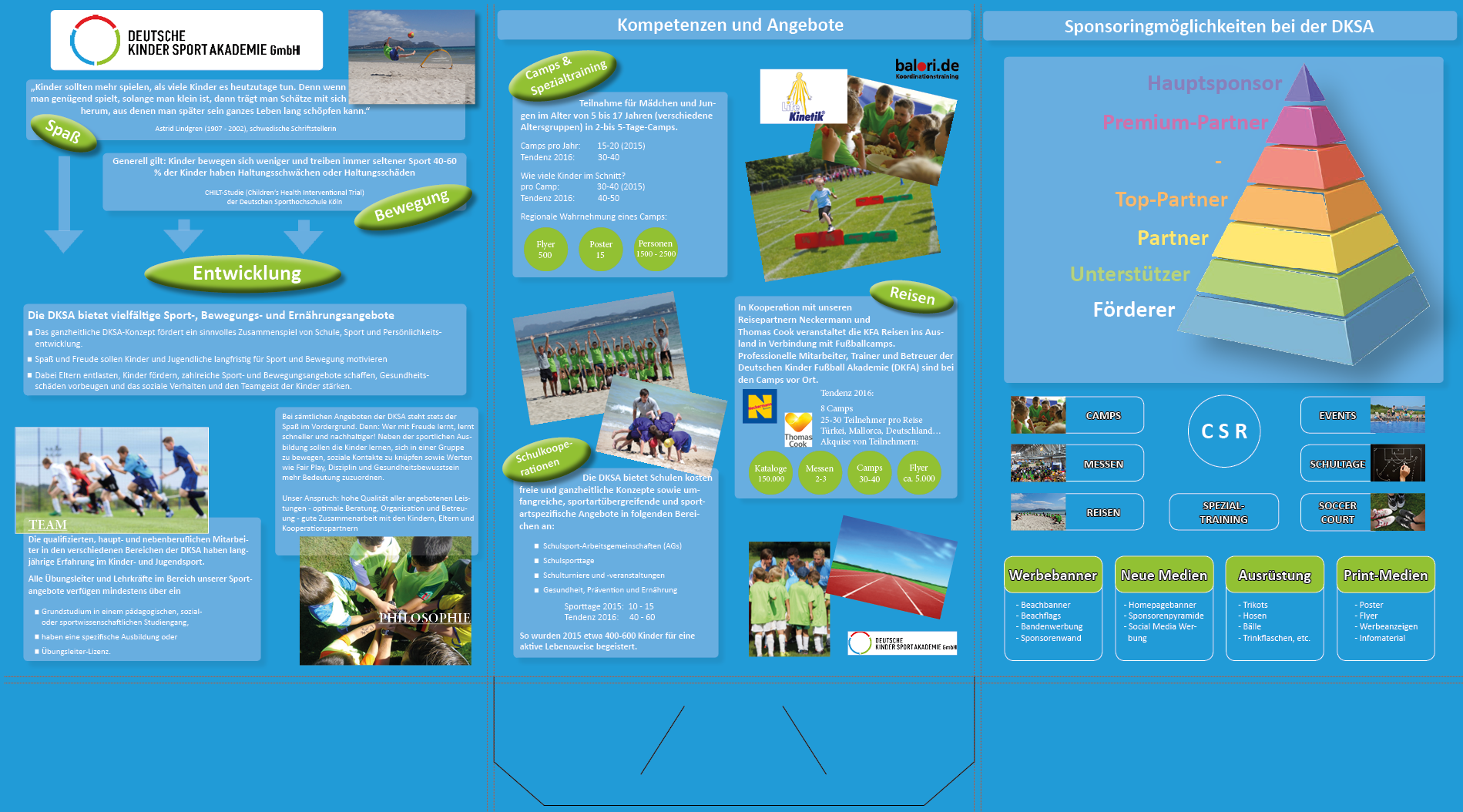 Sponsorenmappe für die Deutsche Kinder Sport Aka.. » Brochure design ...