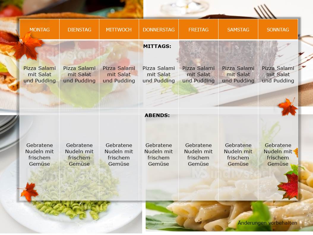 Wochen Speiseplan » Design » Briefing » designenlassen.de