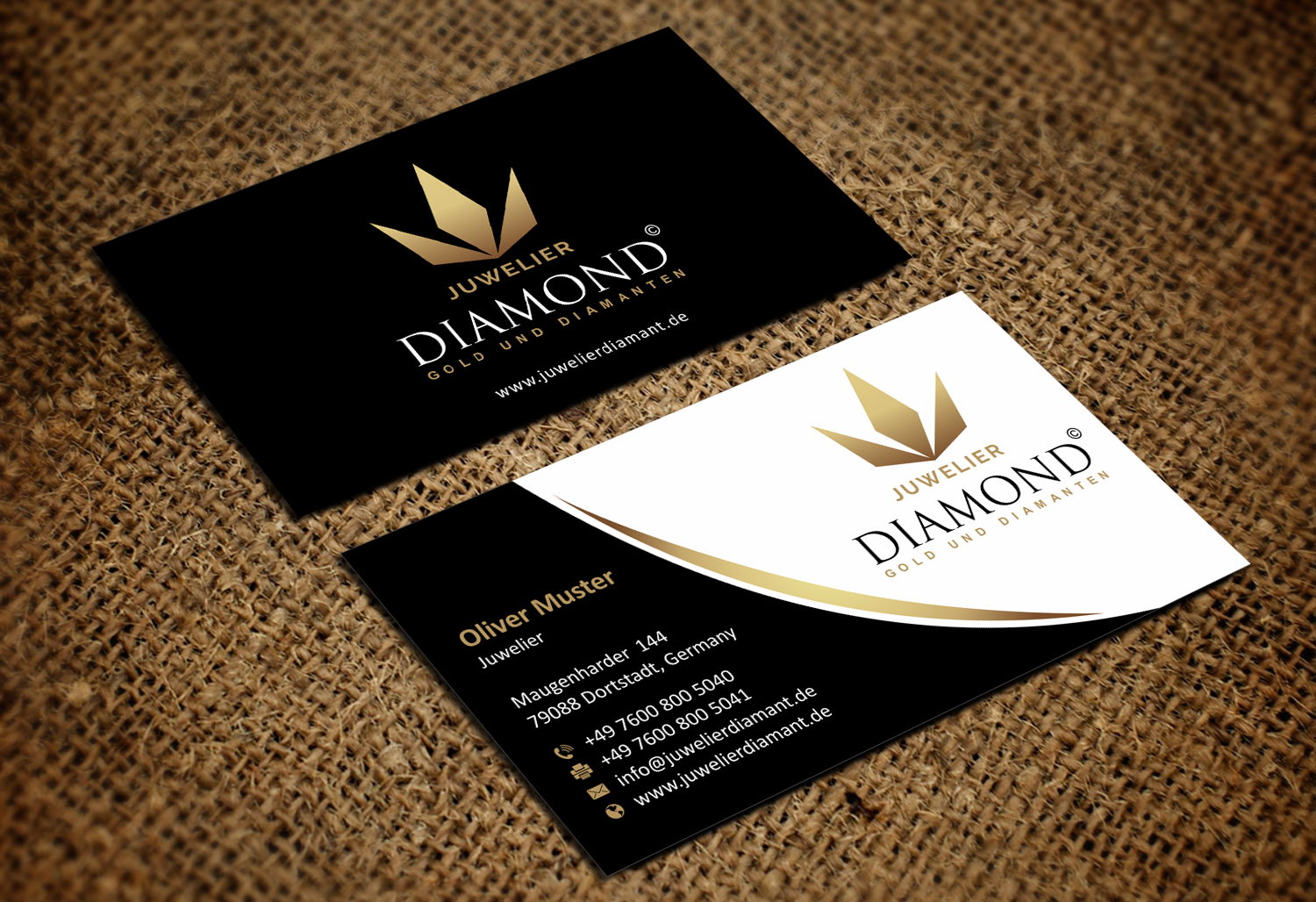 Visitenkarten-Design für Juwelier Geschäft Gold&.. » Visitenkarten ...