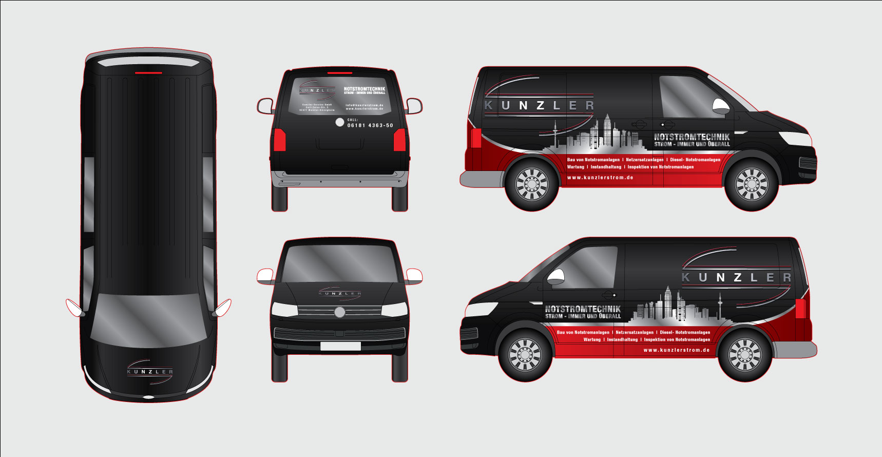 Neugestaltung unserer Firmenautos VW T5 » Fahrzeugbeschriftung ...