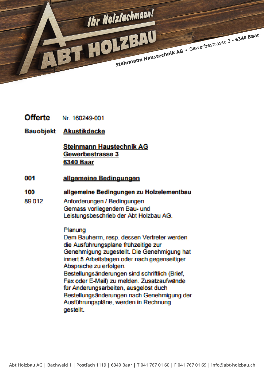 Layout für Offerten » Geschäftspapiere » designenlassen.de