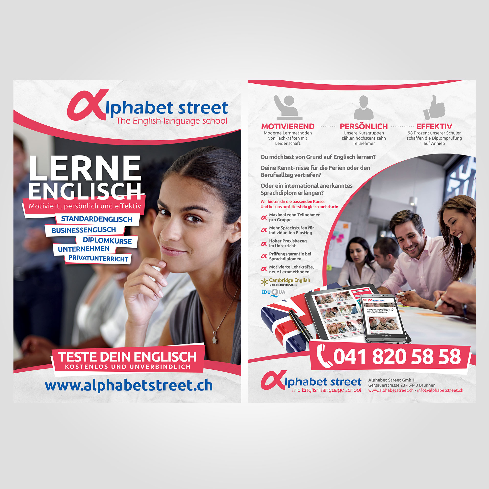 Englisch Sprachschule A5 Flyer (Doppelseitig) fü.. » Flyer-Design ...