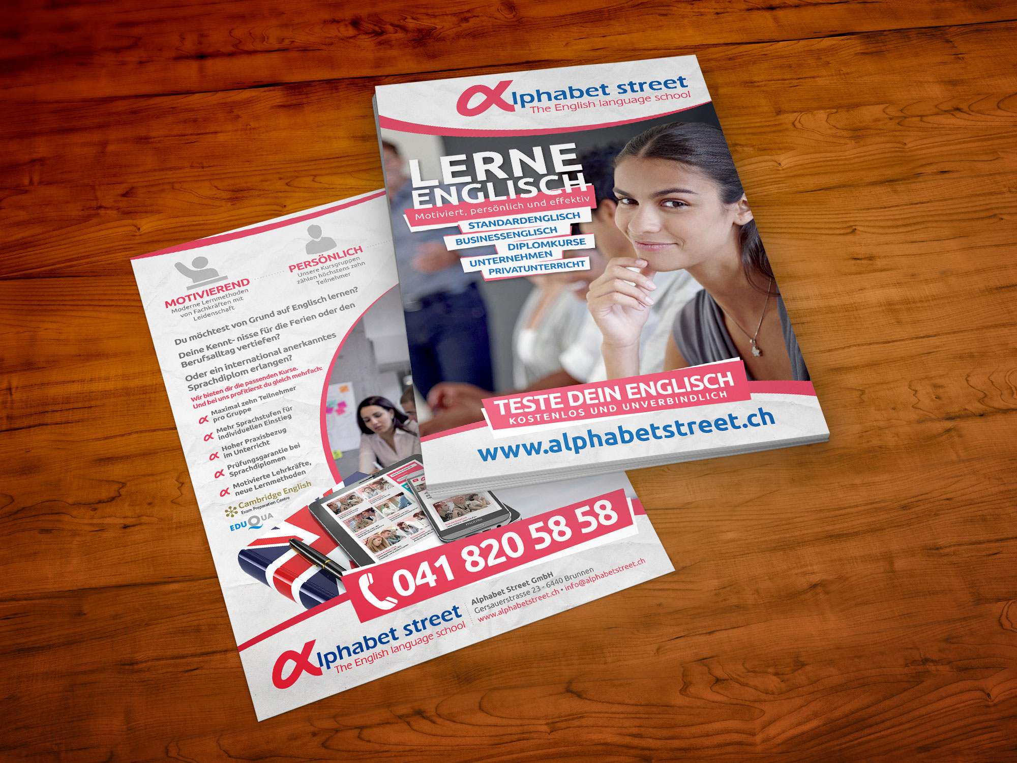 Englisch Sprachschule A5 Flyer (Doppelseitig) fü.. » Flyer-Design ...