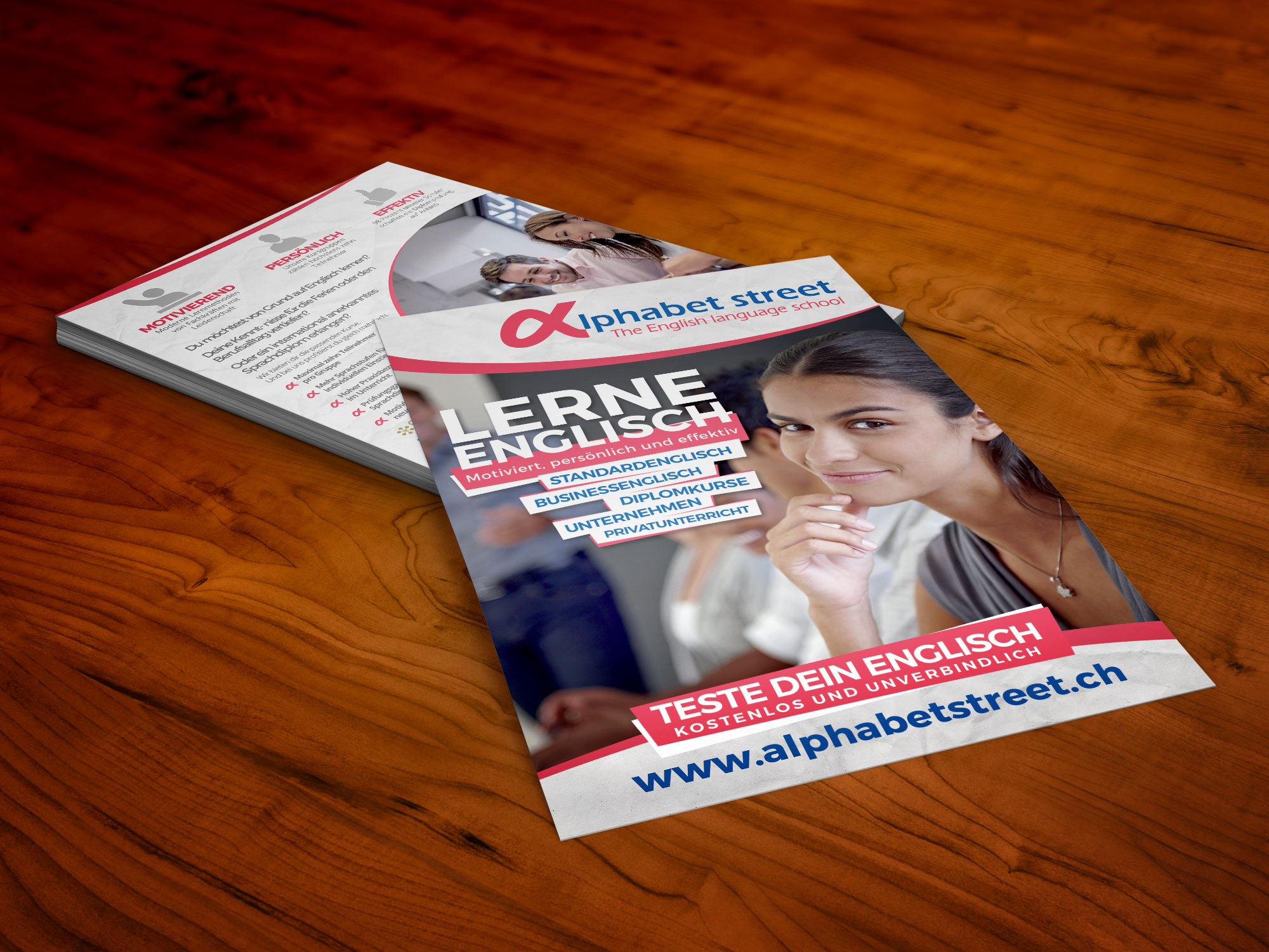 Englisch Sprachschule A5 Flyer (Doppelseitig) fü.. » Flyer-Design ...