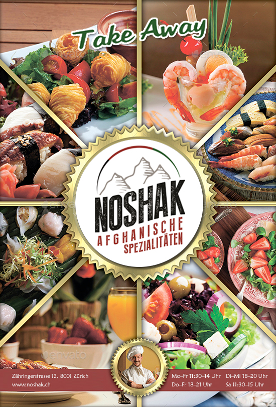 Flyer-Design für Noshak Afghan Take Away » Flyer-Design » designenlassen.de