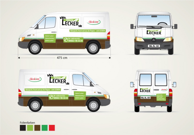 Beschriftung eines Mercedes Sprinter » Fahrzeugbeschriftung » designen ...
