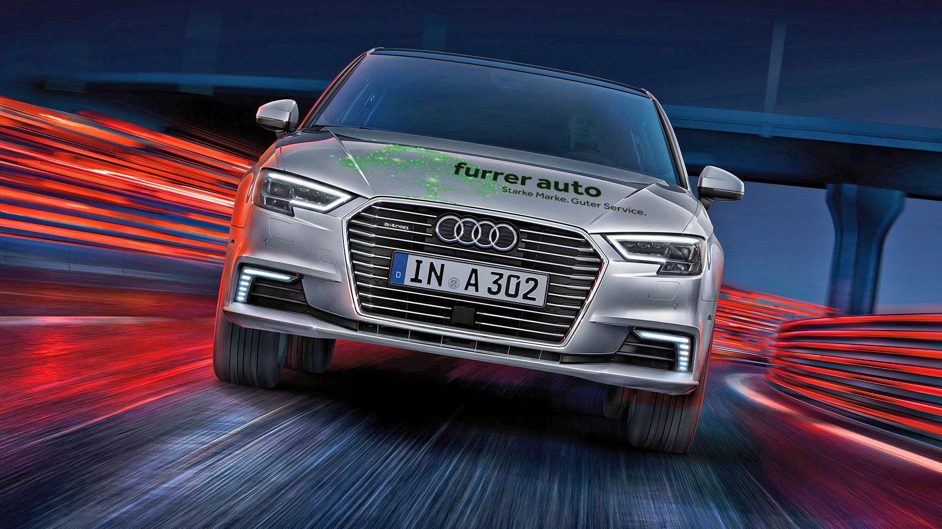 Layout für die Beschriftung eines weißen Audi A3 ...