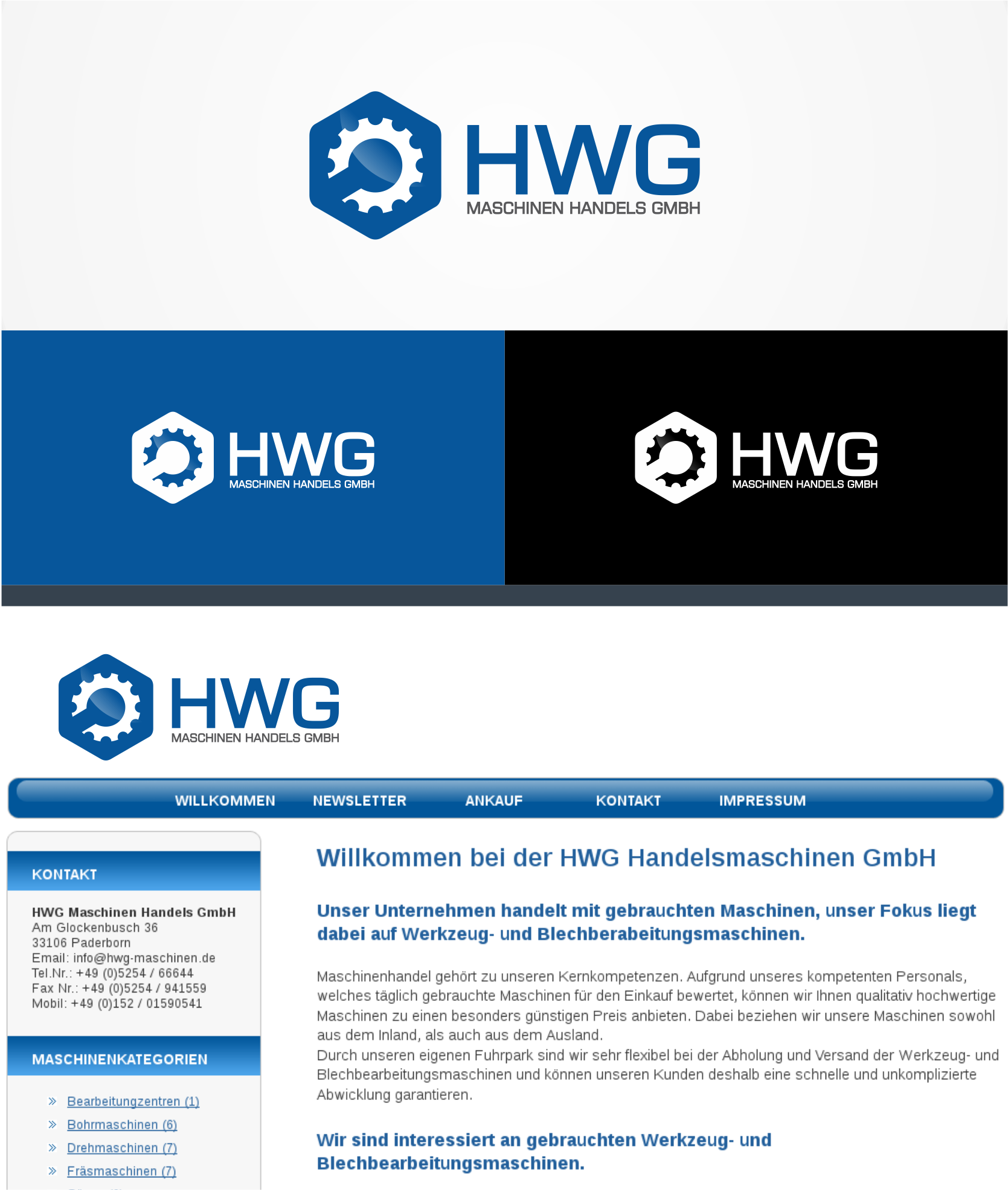 Neues Logo für unsere Firma HWG Maschinen Handel.. » Logo-Design ...