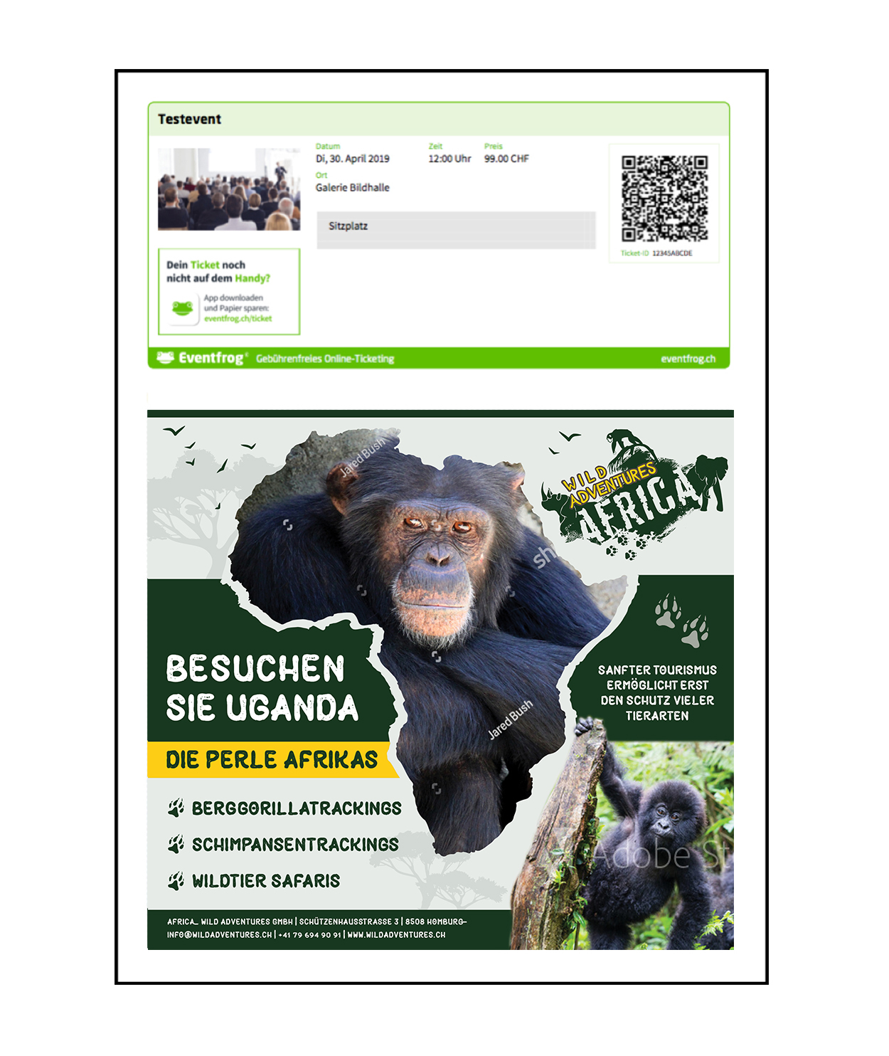 Gestaltung einer Werbeanzeige für Touroperator g.. » Anzeigengestaltung ...