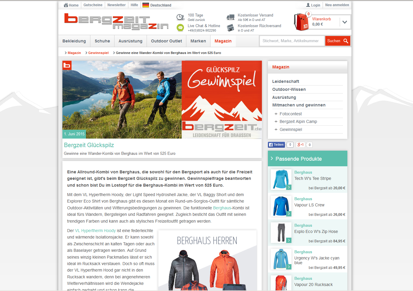 Logo für Bergzeit Glückspilz Gewinnspiel » Logo-Design » designenlassen.de