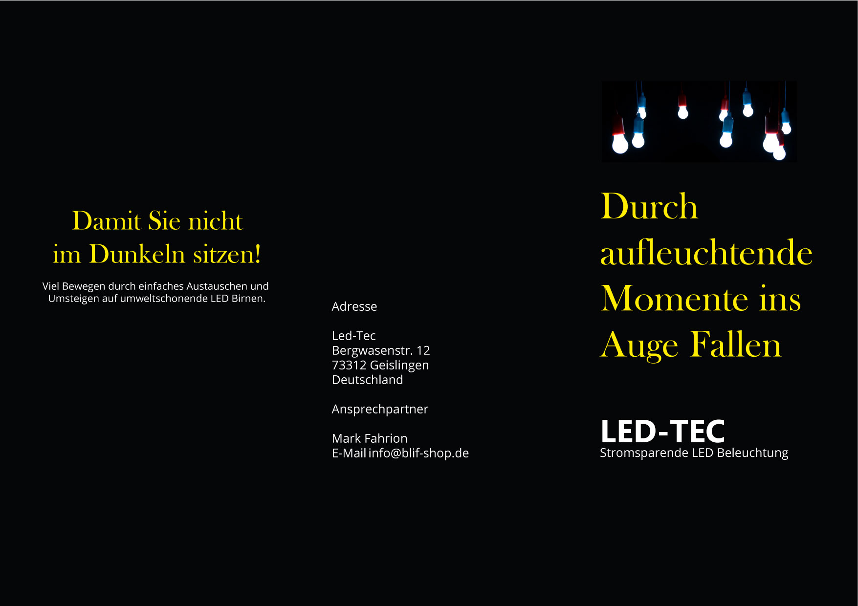 Flyer-Design für Vertrieb von LED-Beleuchtung » Flyer design ...