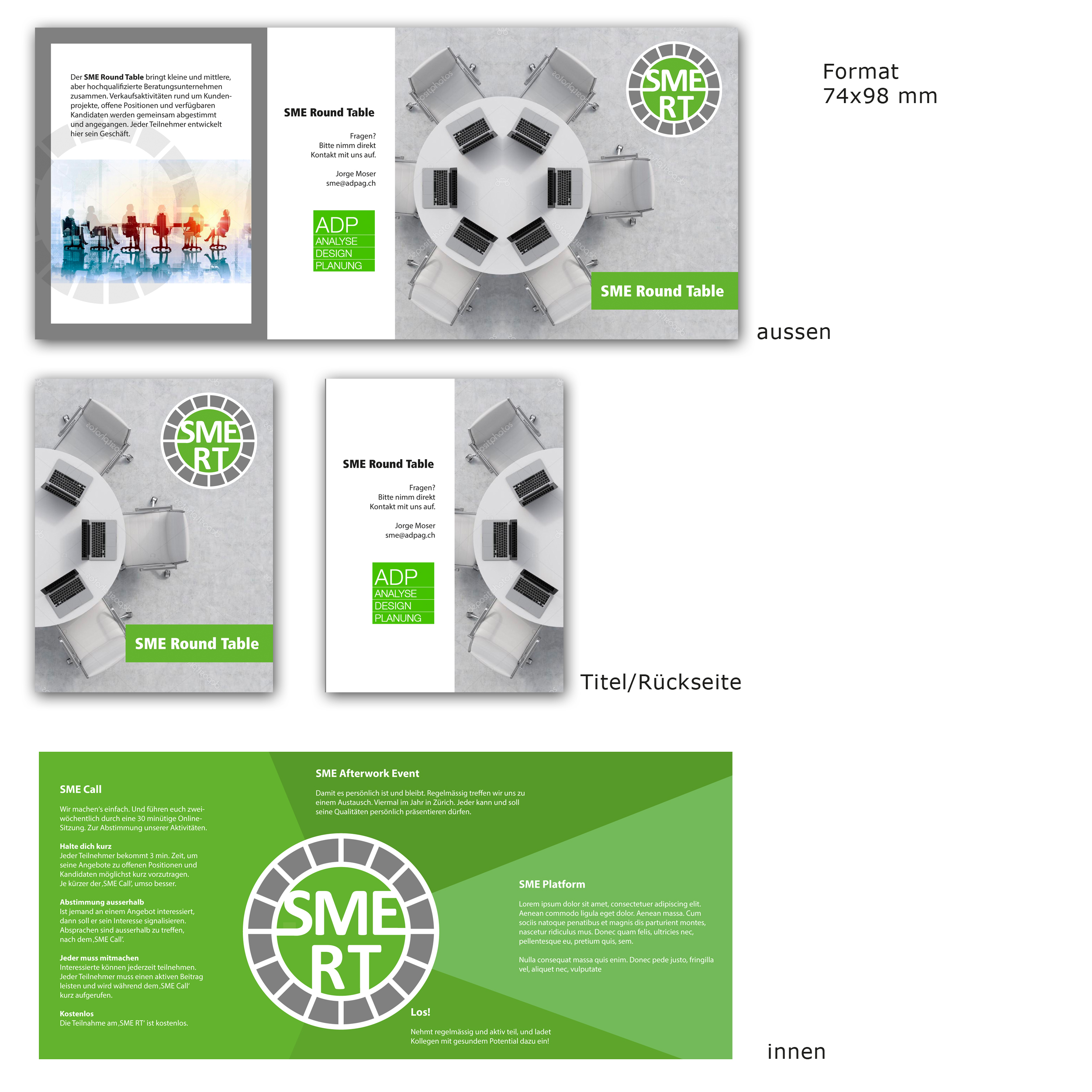 Flyer-Design virtueller Round Table » Flyer-Design » designenlassen.de