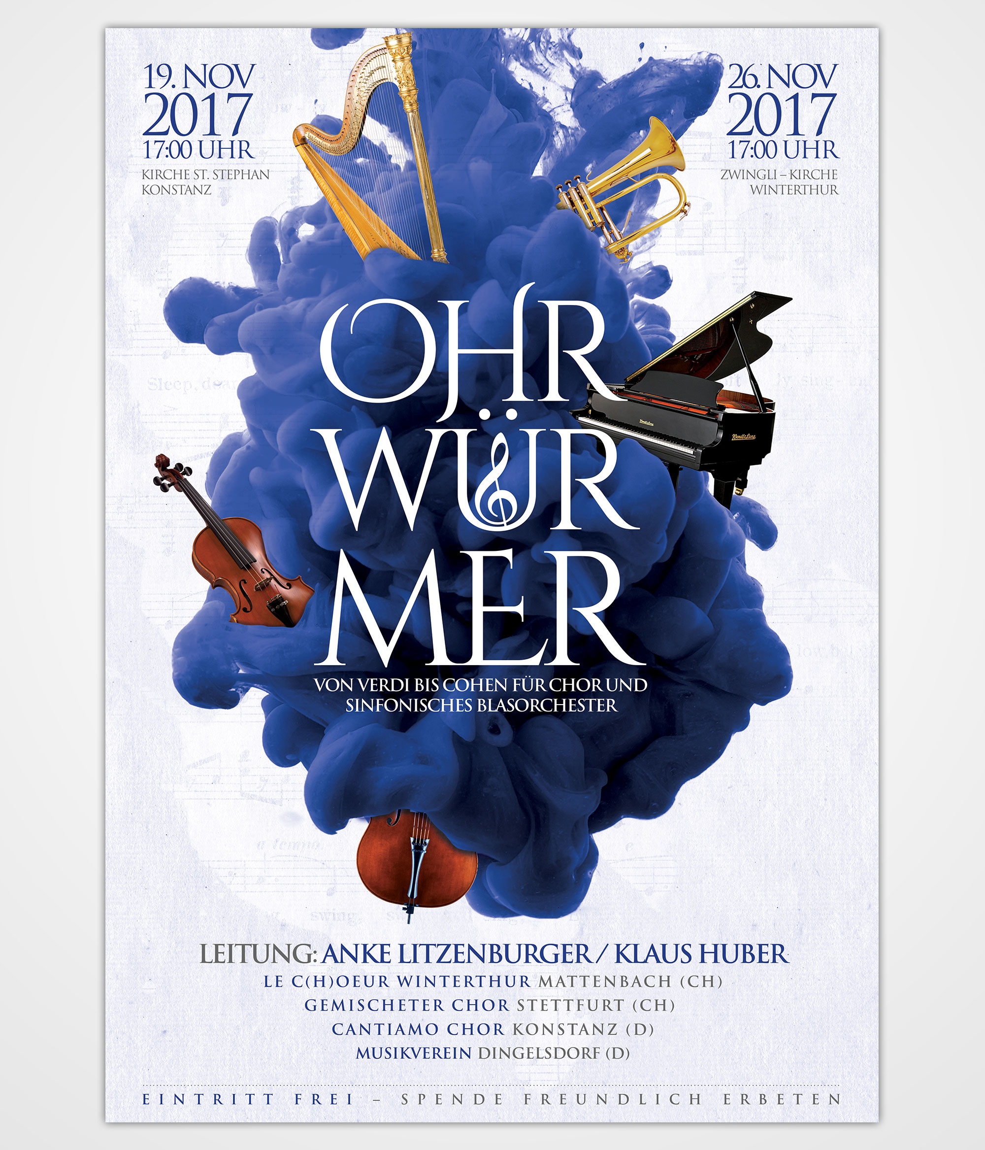 Plakat-Design für Chor und Blasorchester » poster design ...