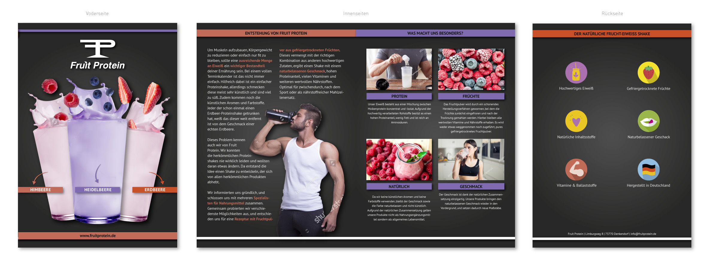 Flyer-Design für Protein Shakes aus frischen, ge.. » Flyer-Design ...