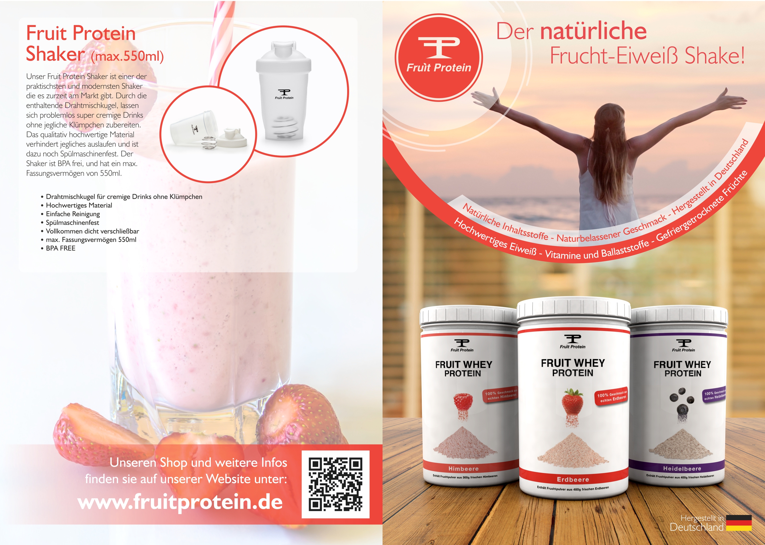 Flyer-Design für Protein Shakes aus frischen, ge.. » Flyer-Design ...