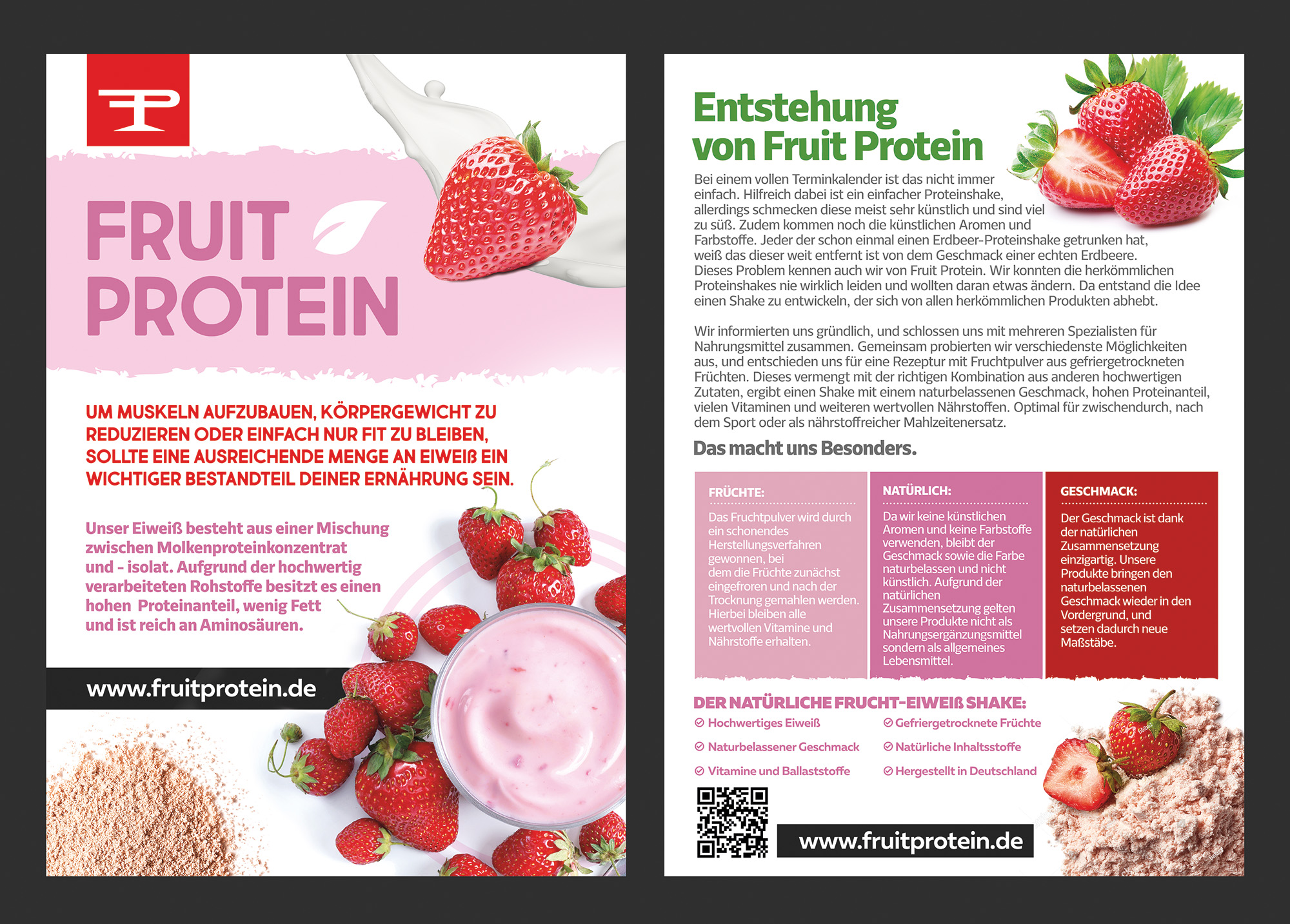 Flyer-Design für Protein Shakes aus frischen, ge.. » Flyer-Design ...