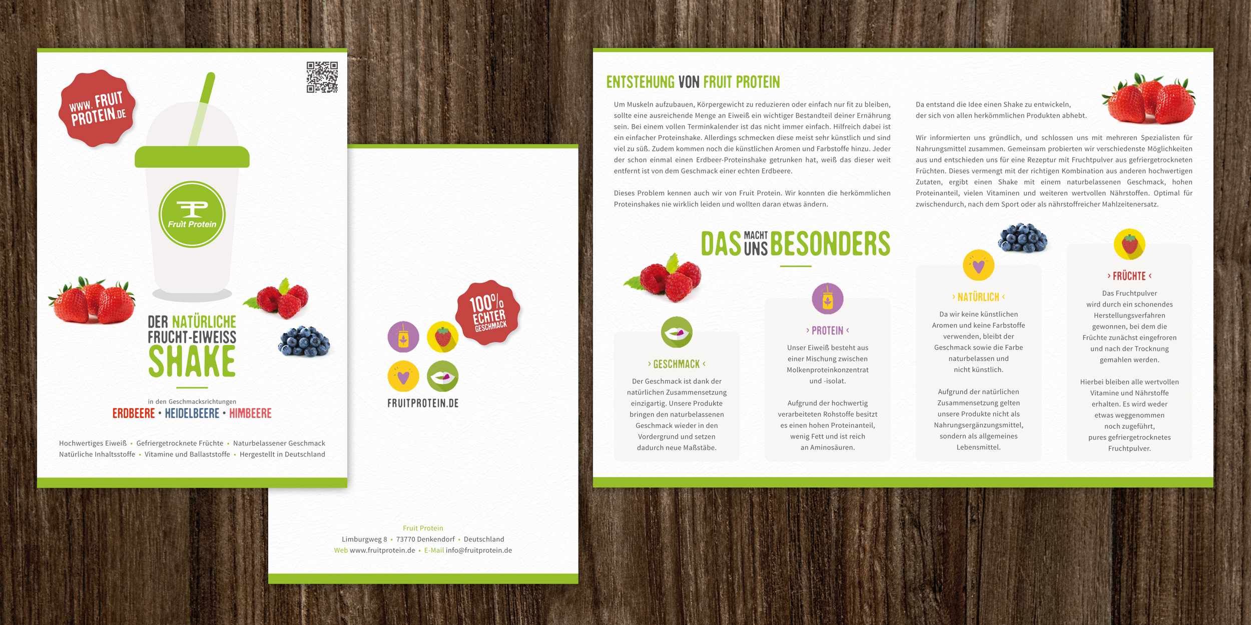 Flyer-Design für Protein Shakes aus frischen, ge.. » Flyer-Design ...