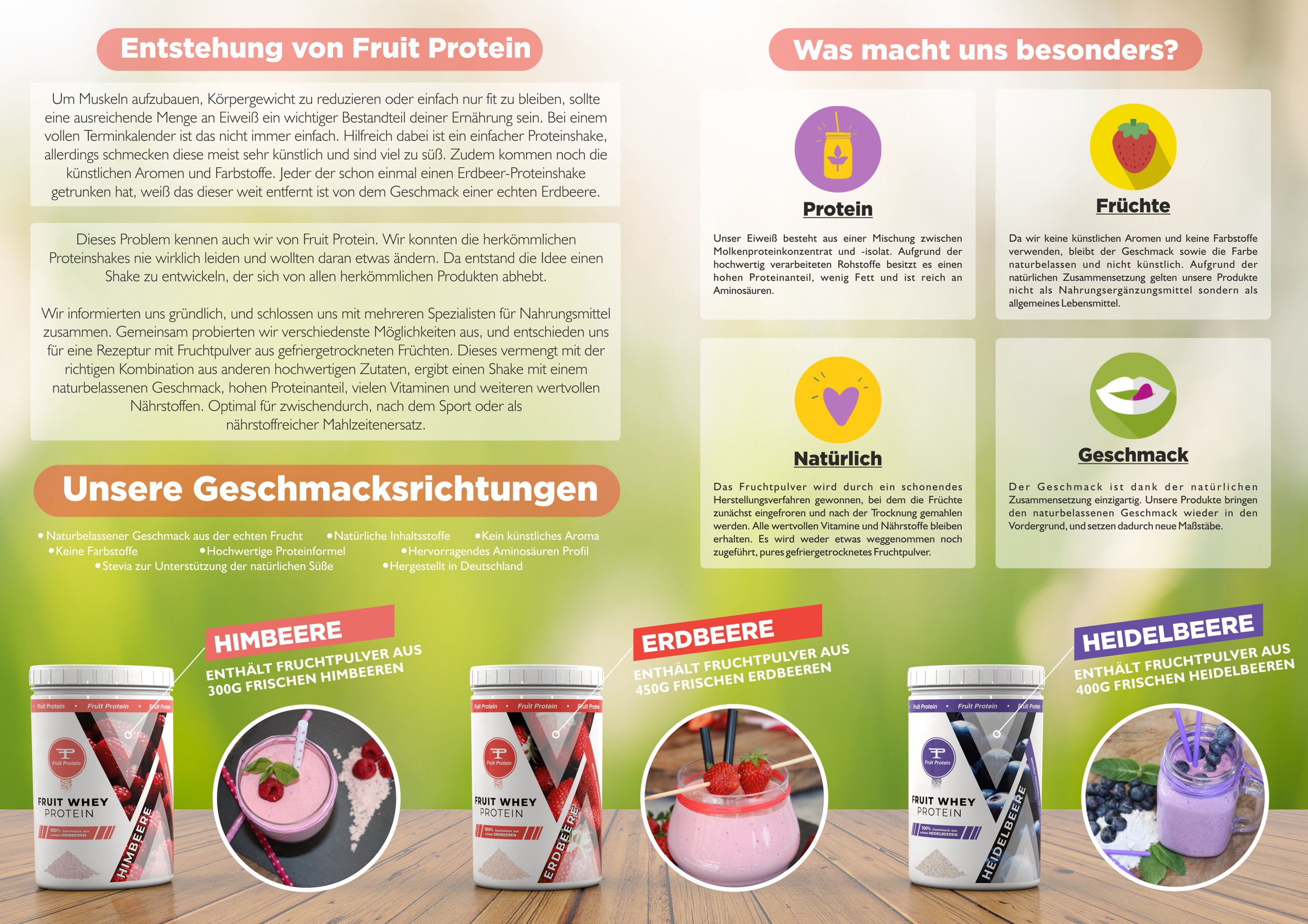 Flyer-Design für Protein Shakes aus frischen, ge.. » Flyer-Design ...