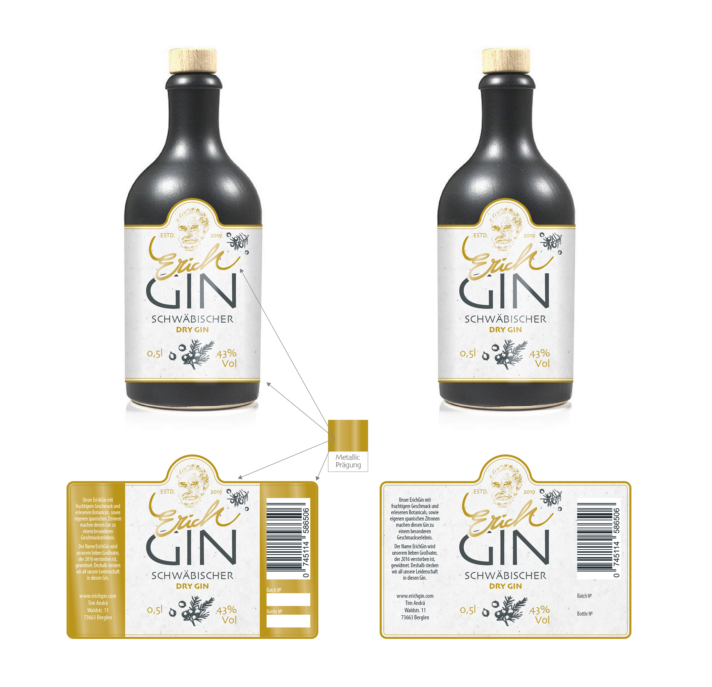 Etiketten-Design für Premium Gin » Etiketten » Briefing » designenlassen.de