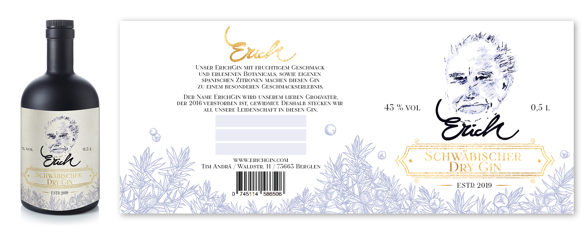 Etiketten-Design für Premium Gin » Etiketten » Briefing » designenlassen.de