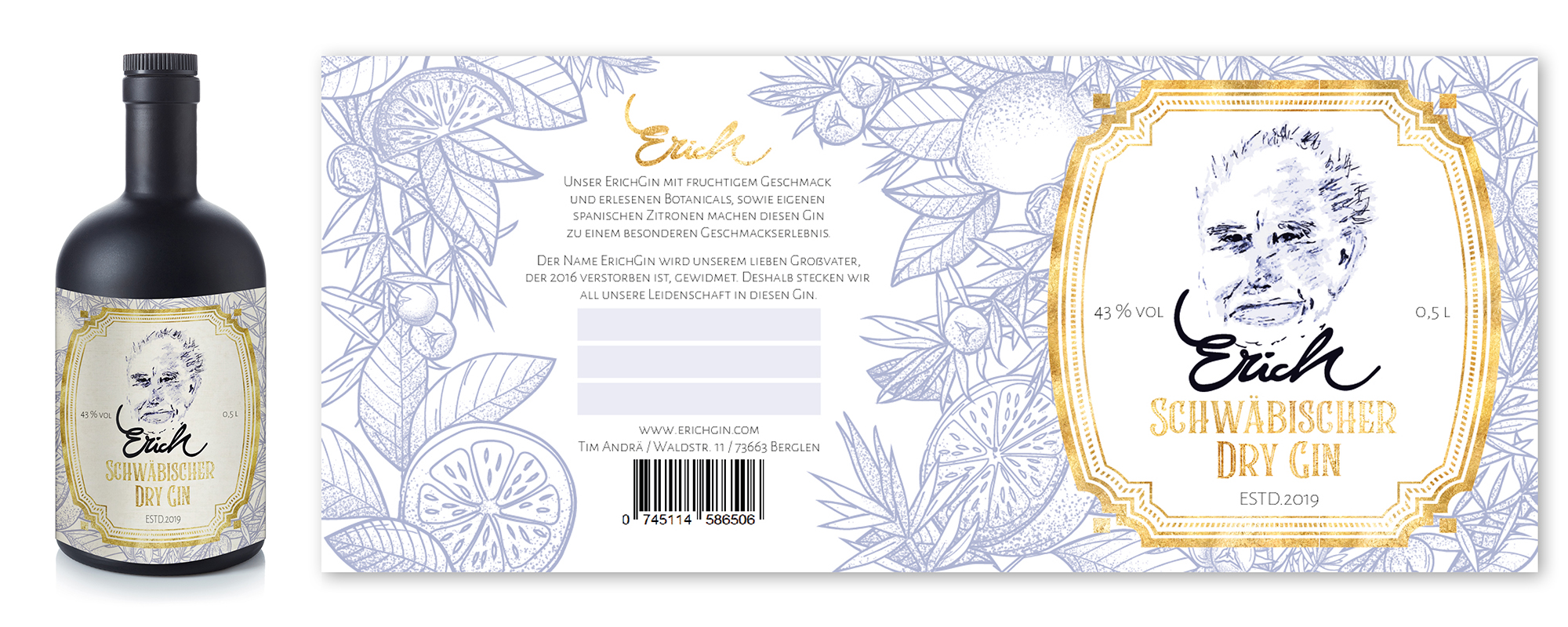 Etiketten-Design für Premium Gin » Etiketten » Briefing » designenlassen.de