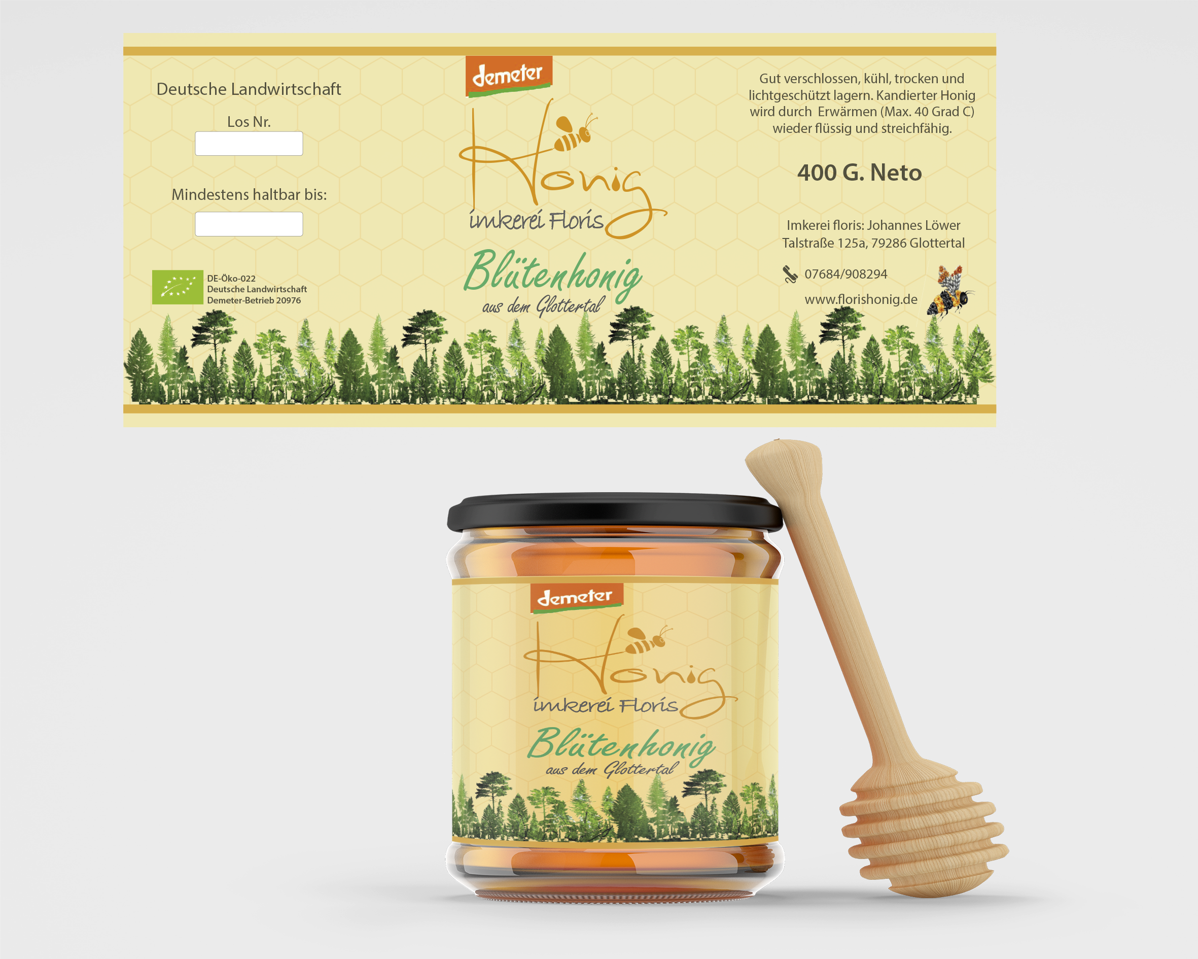 Attraktives Etiketten-Design für Honig » Etiketten » designenlassen.de